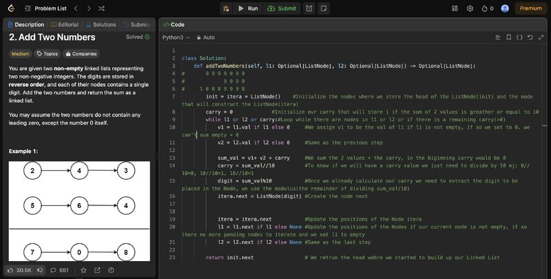 Cristofer Franco Vilchis on LinkedIn: Leetcode Day 14: #2 Add Two ... Cristofer Franco Vilchis on LinkedIn: Leetcode Day 14: #2 Add Two ...