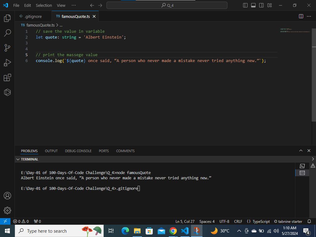 100 Days of TypeScript Challenge: Static Typing | Waseem Ahmed Mughal ... 100 Days of TypeScript Challenge: Static Typing | Waseem Ahmed Mughal ...