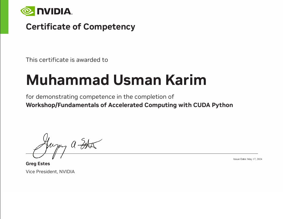 Muhammad Usman Karim on LinkedIn: #ubit #cuda #python #acceleratedcomputing Muhammad Usman Karim on LinkedIn: #ubit #cuda #python #acceleratedcomputing