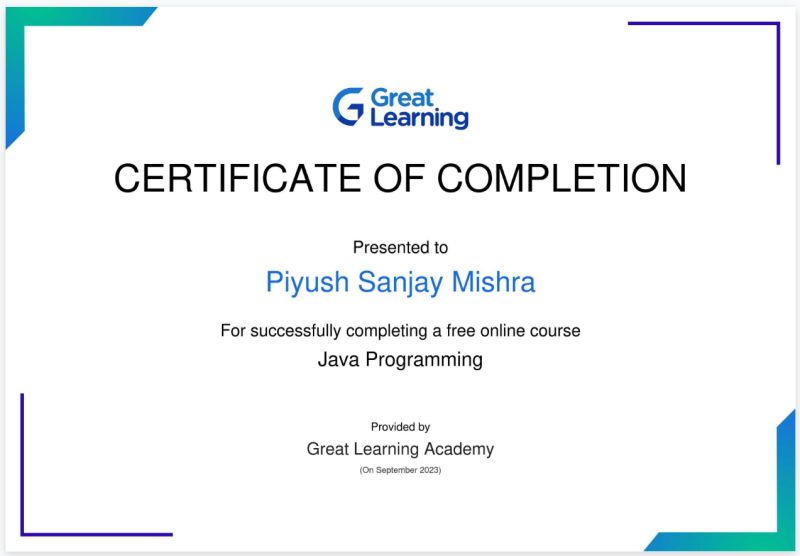 Piyush Mishra on LinkedIn: #javaprogramming #coding #journey # ... Piyush Mishra on LinkedIn: #javaprogramming #coding #journey # ...