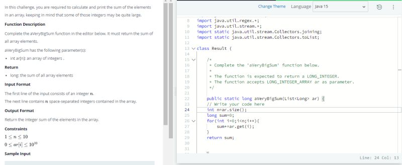 Amar Murmu on LinkedIn: #30daysofcode #averybigsum #java # ... Amar Murmu on LinkedIn: #30daysofcode #averybigsum #java # ...