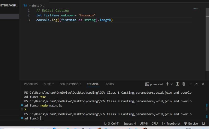 Muhammad Hussain on LinkedIn: #eplictcasting #typescript #coding #it Muhammad Hussain on LinkedIn: #eplictcasting #typescript #coding #it