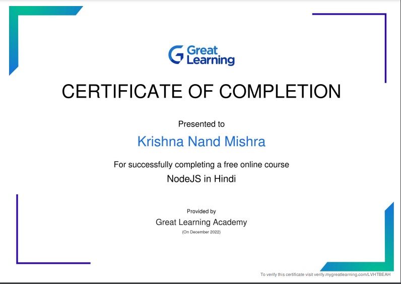 Krishna Nand Mishra on LinkedIn: #greatlearningacademy #greatlearning # ... Krishna Nand Mishra on LinkedIn: #greatlearningacademy #greatlearning # ...