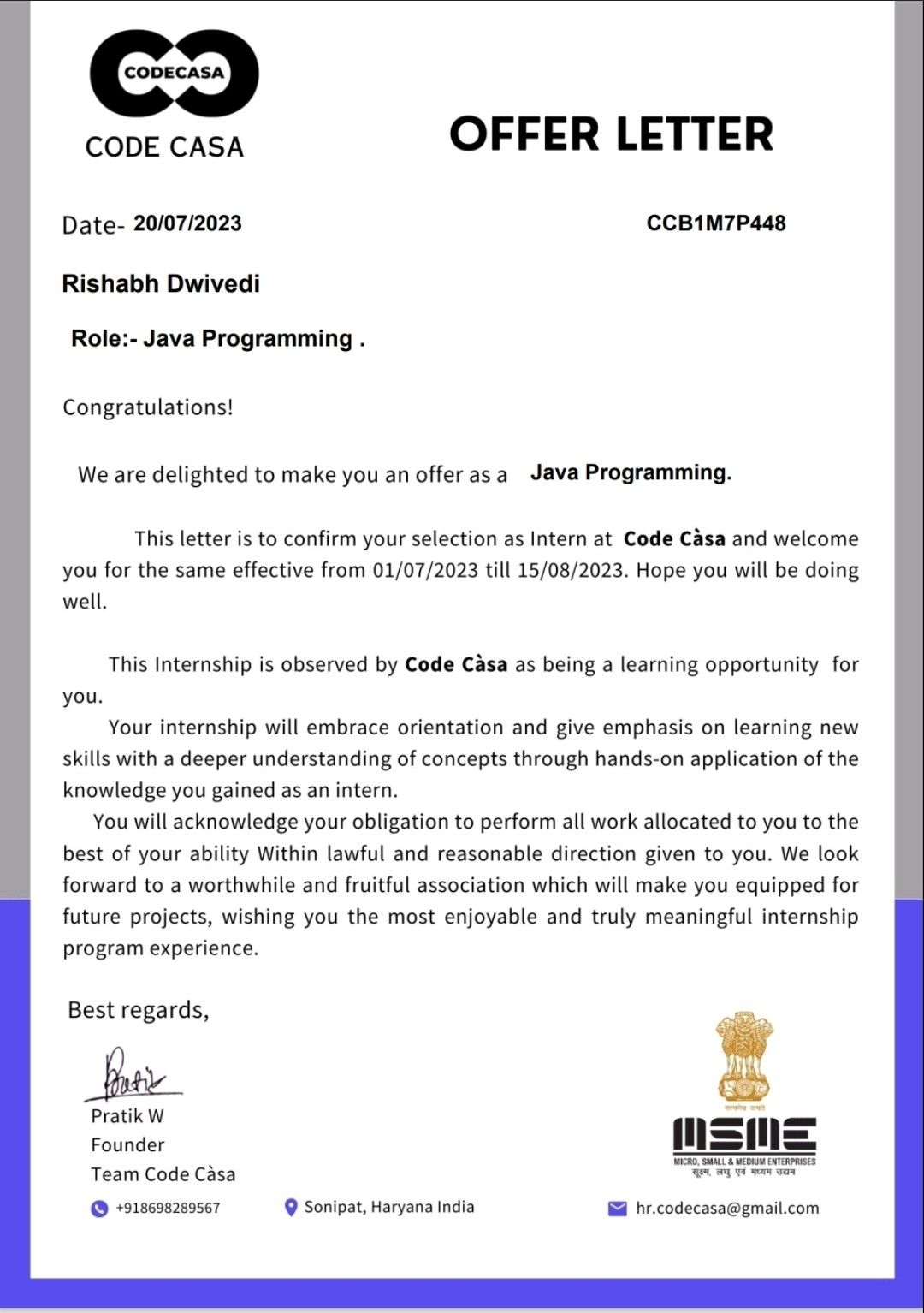 Rishabh dwivedi on LinkedIn: Hi connections, I am happy to share that I ... Rishabh dwivedi on LinkedIn: Hi connections, I am happy to share that I ...