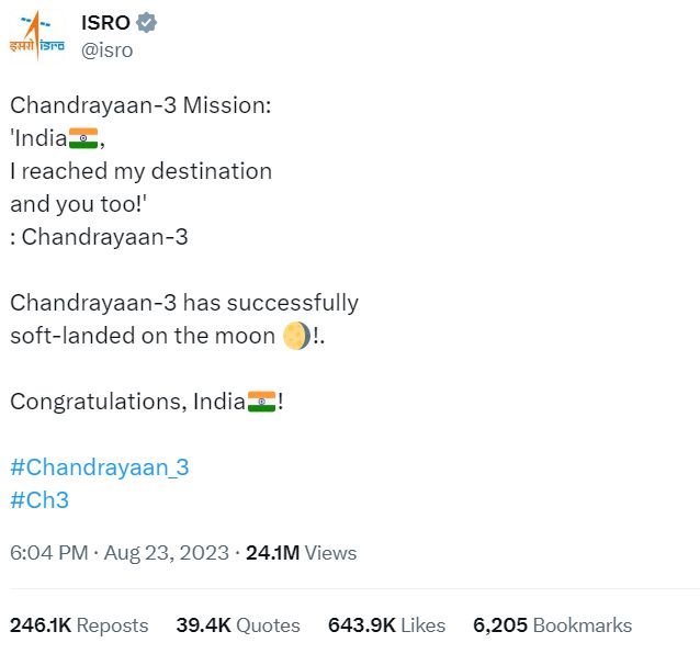 Mahek Shahu on LinkedIn: #chandrayaan3 Mahek Shahu on LinkedIn: #chandrayaan3