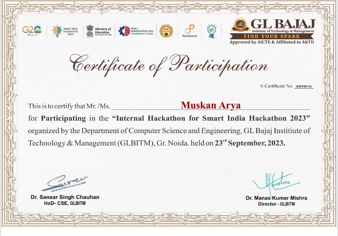 Muskan Arya on LinkedIn: #fullstackdeveloper #g20 #ministryofeducation Muskan Arya on LinkedIn: #fullstackdeveloper #g20 #ministryofeducation