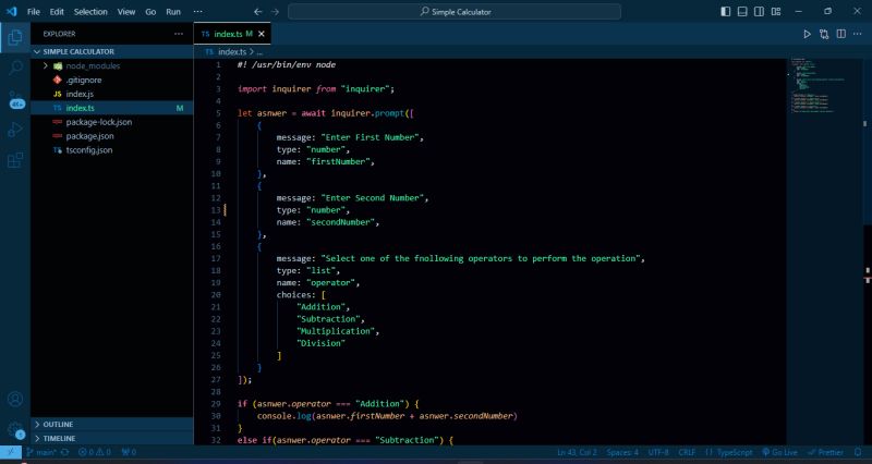 Rasheed Ahmed on LinkedIn: #nodejs #typescript #inquirer #calculator # ... Rasheed Ahmed on LinkedIn: #nodejs #typescript #inquirer #calculator # ...