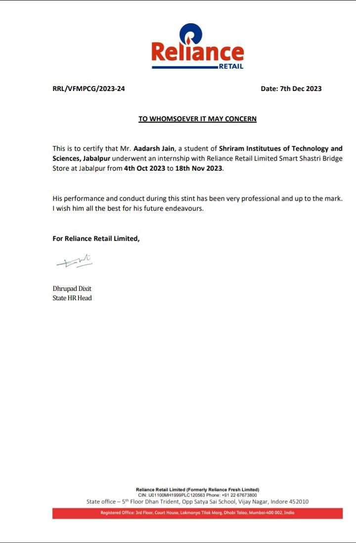 Adarsh Jain on LinkedIn: #connections #internshipprogram #certificate # ... Adarsh Jain on LinkedIn: #connections #internshipprogram #certificate # ...