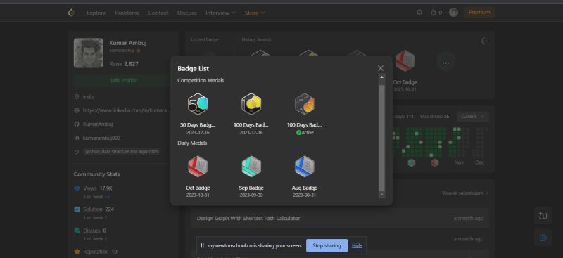 Kumar Ambuj on LinkedIn: #100daysofcodechallenge #leetcode # ... Kumar Ambuj on LinkedIn: #100daysofcodechallenge #leetcode # ...