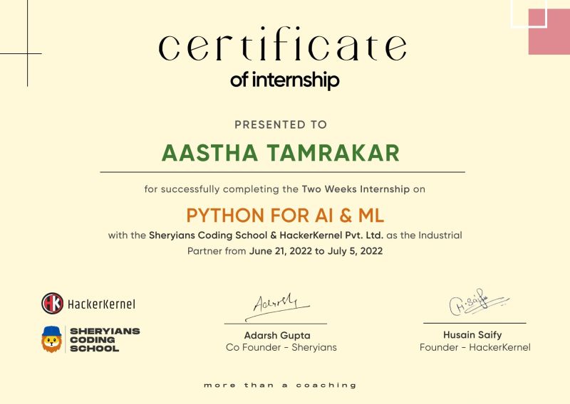 Aastha Tamrakar on LinkedIn: #pythonprogramming #artificialintelligence ... Aastha Tamrakar on LinkedIn: #pythonprogramming #artificialintelligence ...