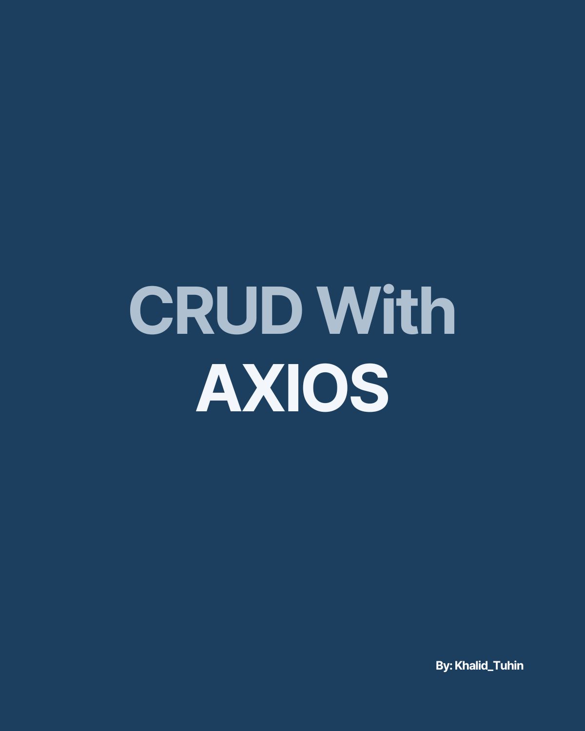 Md. Khalid Ibne Hussain on LinkedIn: #axios #npm Md. Khalid Ibne Hussain on LinkedIn: #axios #npm