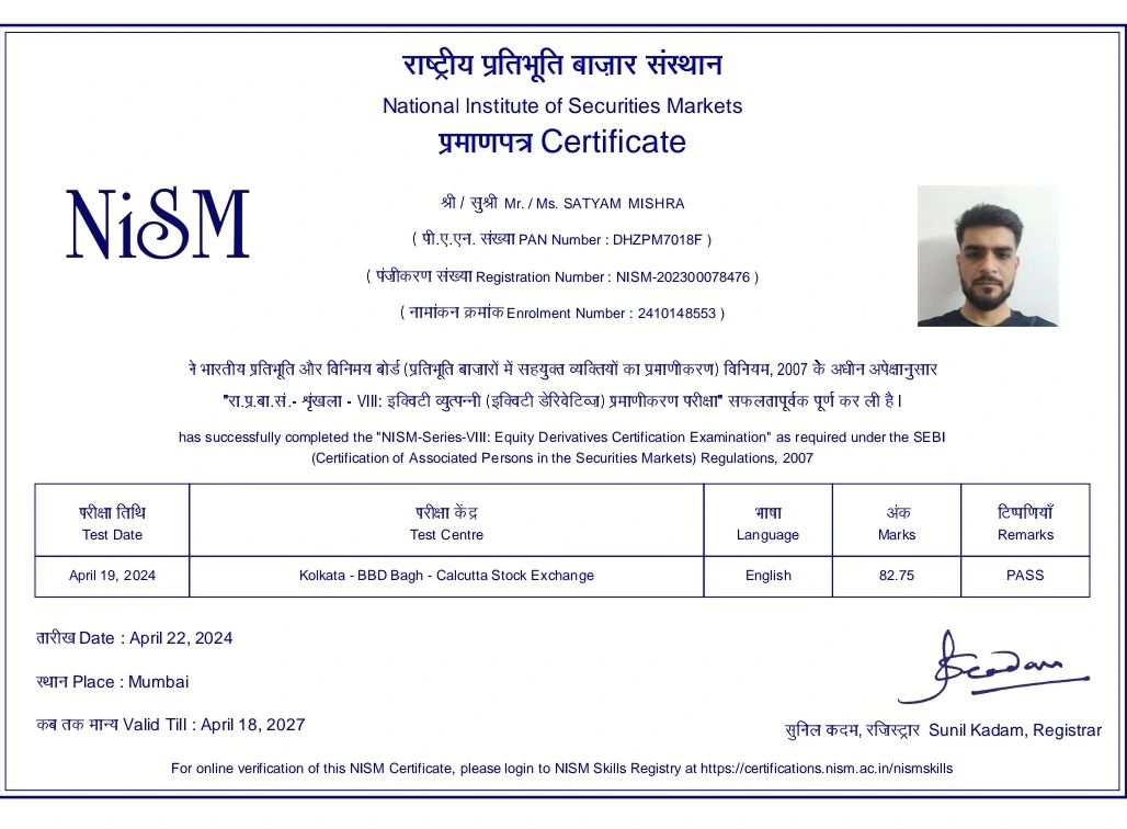 Satyam Mishra on LinkedIn: #nism #derivatives Satyam Mishra on LinkedIn: #nism #derivatives