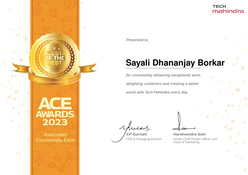Sayali Borkar on LinkedIn: #techmahindra | 15 comments Sayali Borkar on LinkedIn: #techmahindra | 15 comments
