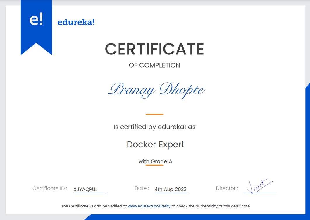 PRANAY DHOPTE on LinkedIn: #edureka #certificate #bigdata # ... PRANAY DHOPTE on LinkedIn: #edureka #certificate #bigdata # ...