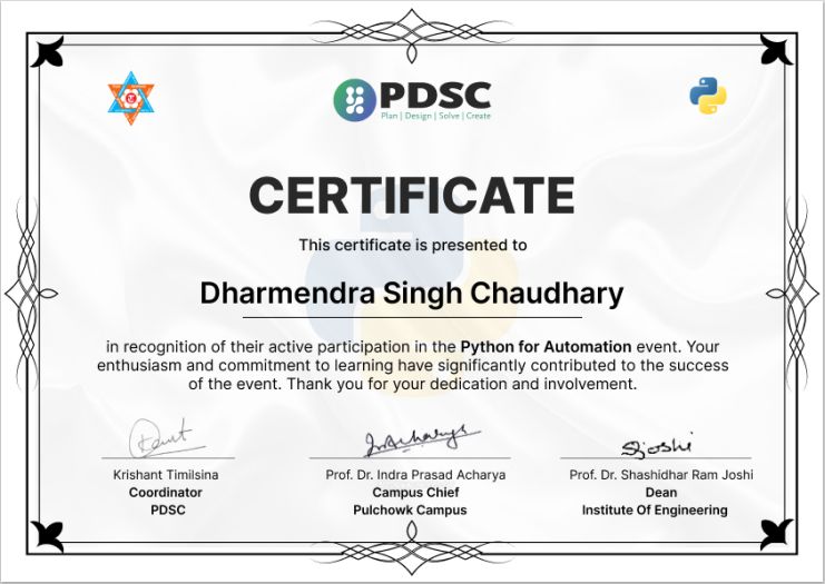 Dharmendra Singh Chaudhary on LinkedIn: #pythonautomation #python #learning Dharmendra Singh Chaudhary on LinkedIn: #pythonautomation #python #learning