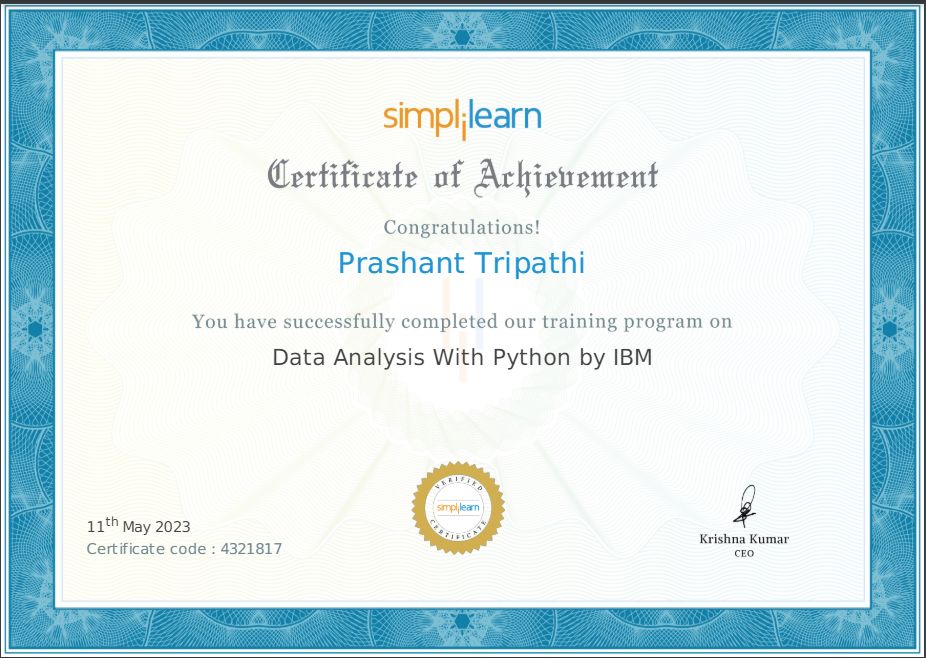 Prashant Tripathi on LinkedIn: #dataanalysis #python #ibm #certificate ... Prashant Tripathi on LinkedIn: #dataanalysis #python #ibm #certificate ...