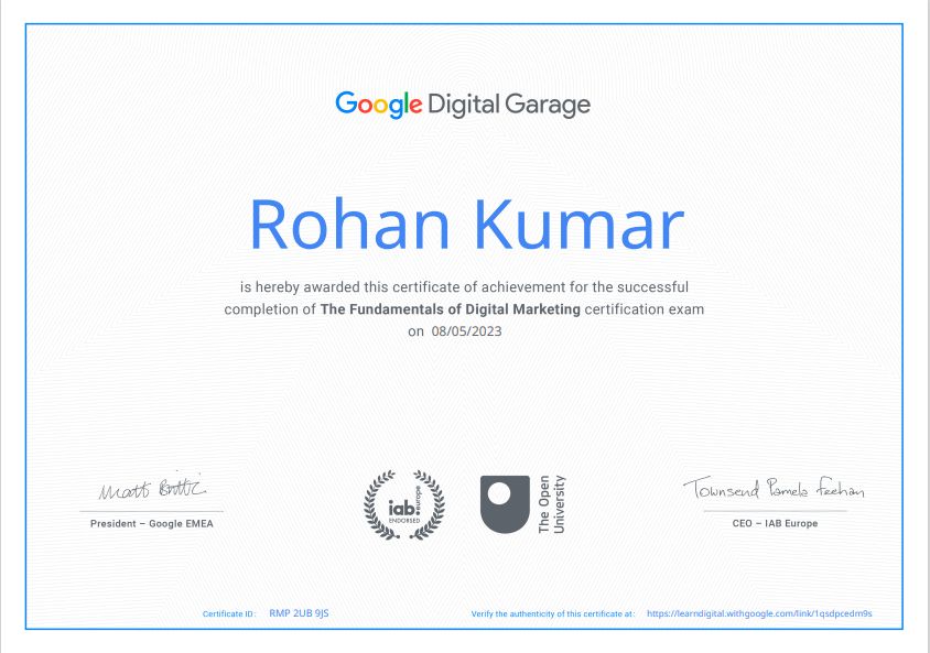 Rohan Kumar on LinkedIn: #digitalmarketing #digitalgarage # ... Rohan Kumar on LinkedIn: #digitalmarketing #digitalgarage # ...