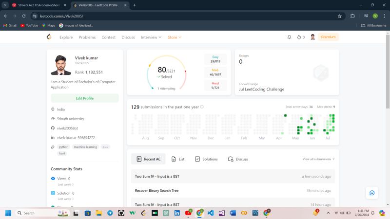 Vivek Kumar on LinkedIn: #leetcode #dsa #problemsolving #arrays # ... Vivek Kumar on LinkedIn: #leetcode #dsa #problemsolving #arrays # ...
