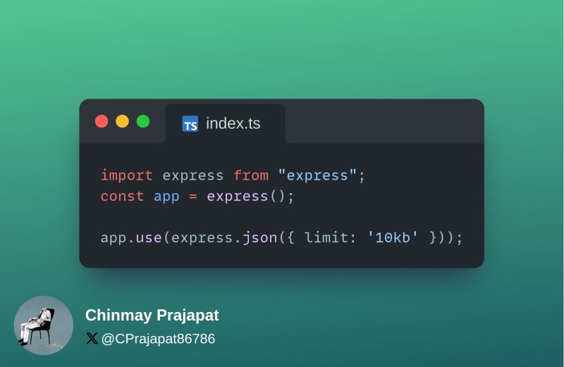 Chinmay Prajapat on LinkedIn: #expressjs #nodejs #codingtips #developerlife Chinmay Prajapat on LinkedIn: #expressjs #nodejs #codingtips #developerlife