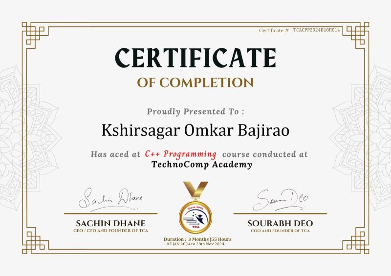 Omkar Kshirsagar on LinkedIn: #cplusplus #technocompacademy # ... Omkar Kshirsagar on LinkedIn: #cplusplus #technocompacademy # ...