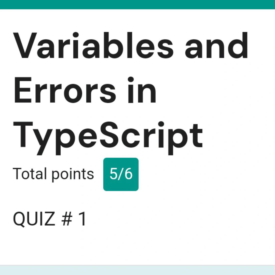 Ramisa Fatima on LinkedIn: #quiz #variables #errors #testing # ... Ramisa Fatima on LinkedIn: #quiz #variables #errors #testing # ...