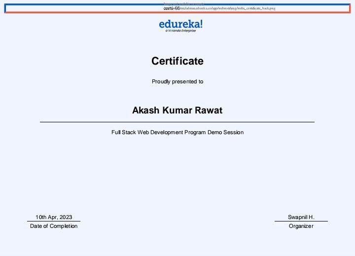 Akash Kumar Rawat on LinkedIn: #connection #certificate #webdevelopment ... Akash Kumar Rawat on LinkedIn: #connection #certificate #webdevelopment ...