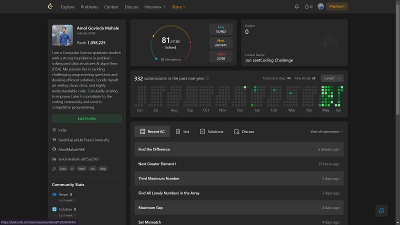 Amol Mahale on LinkedIn: #leetcode #codingchallenge #programming ... Amol Mahale on LinkedIn: #leetcode #codingchallenge #programming ...