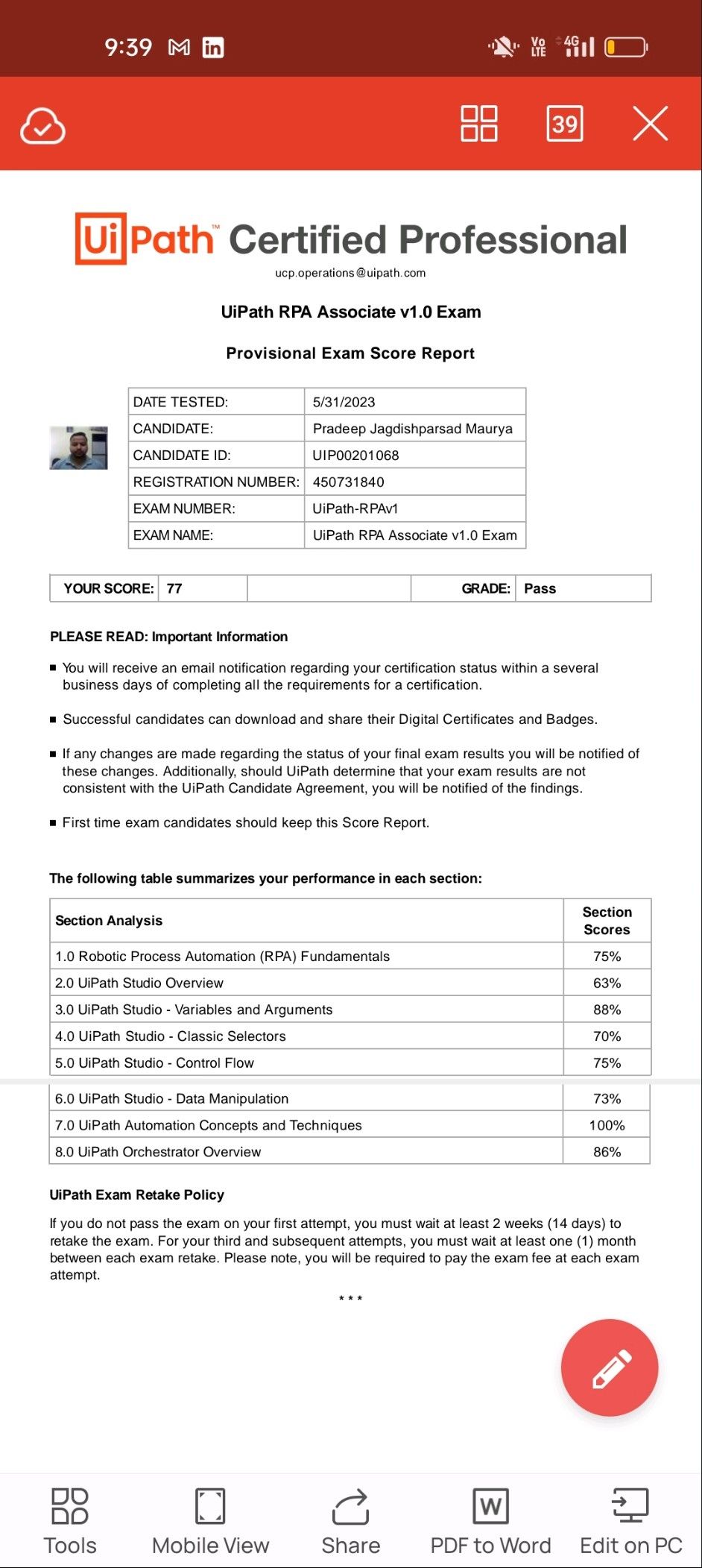Pradeep Maurya on LinkedIn: UiPath Professional Certified Pradeep Maurya on LinkedIn: UiPath Professional Certified