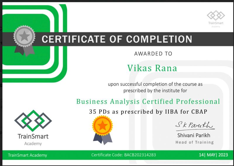 Vikas Rana on LinkedIn: #businessanalyst #cbap Vikas Rana on LinkedIn: #businessanalyst #cbap