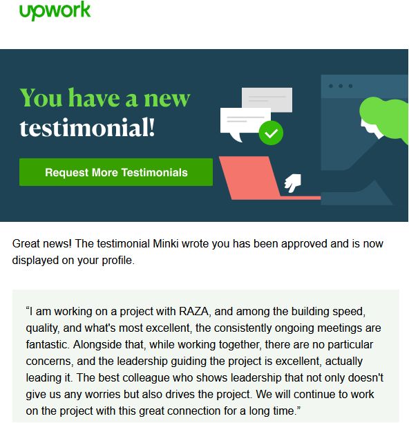 Raza Haider on LinkedIn: #upworksuccess #testimonial # ... Raza Haider on LinkedIn: #upworksuccess #testimonial # ...
