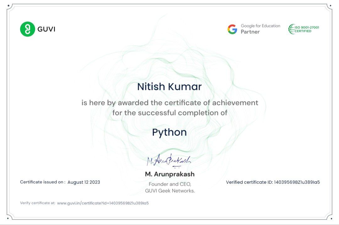 Nitish Kumar on LinkedIn: #codingpractices #coding #pythonprogramming # ... Nitish Kumar on LinkedIn: #codingpractices #coding #pythonprogramming # ...