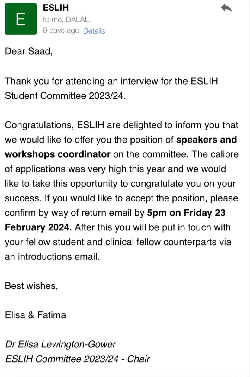 Saad Azam on LinkedIn: #eslih #nhs #fmlm #studentleadership Saad Azam on LinkedIn: #eslih #nhs #fmlm #studentleadership