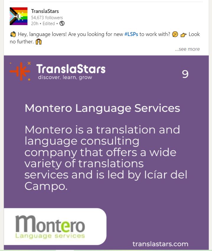 Dominique White on LinkedIn: Kudos to TranslaStars for recommending ... Dominique White on LinkedIn: Kudos to TranslaStars for recommending ...