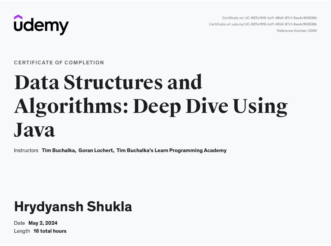 Hrydyansh Shukla on LinkedIn: #datastructures #algorithms #java # ... Hrydyansh Shukla on LinkedIn: #datastructures #algorithms #java # ...