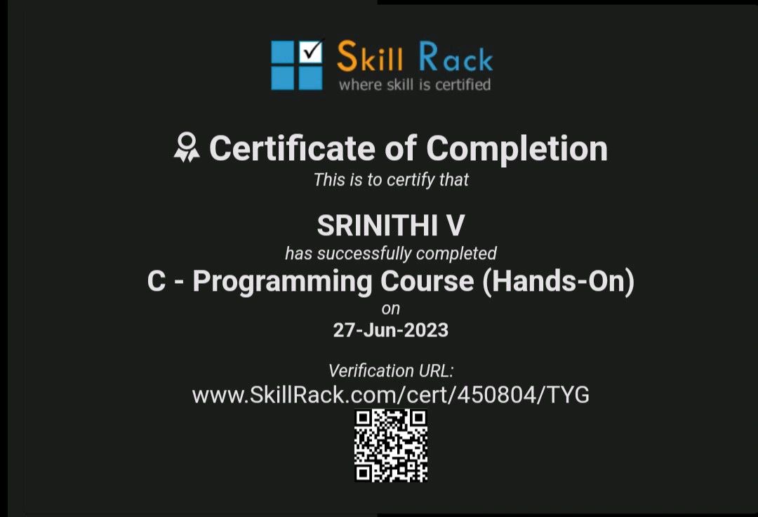 SRINITHI V CSE posted on LinkedIn SRINITHI V CSE posted on LinkedIn