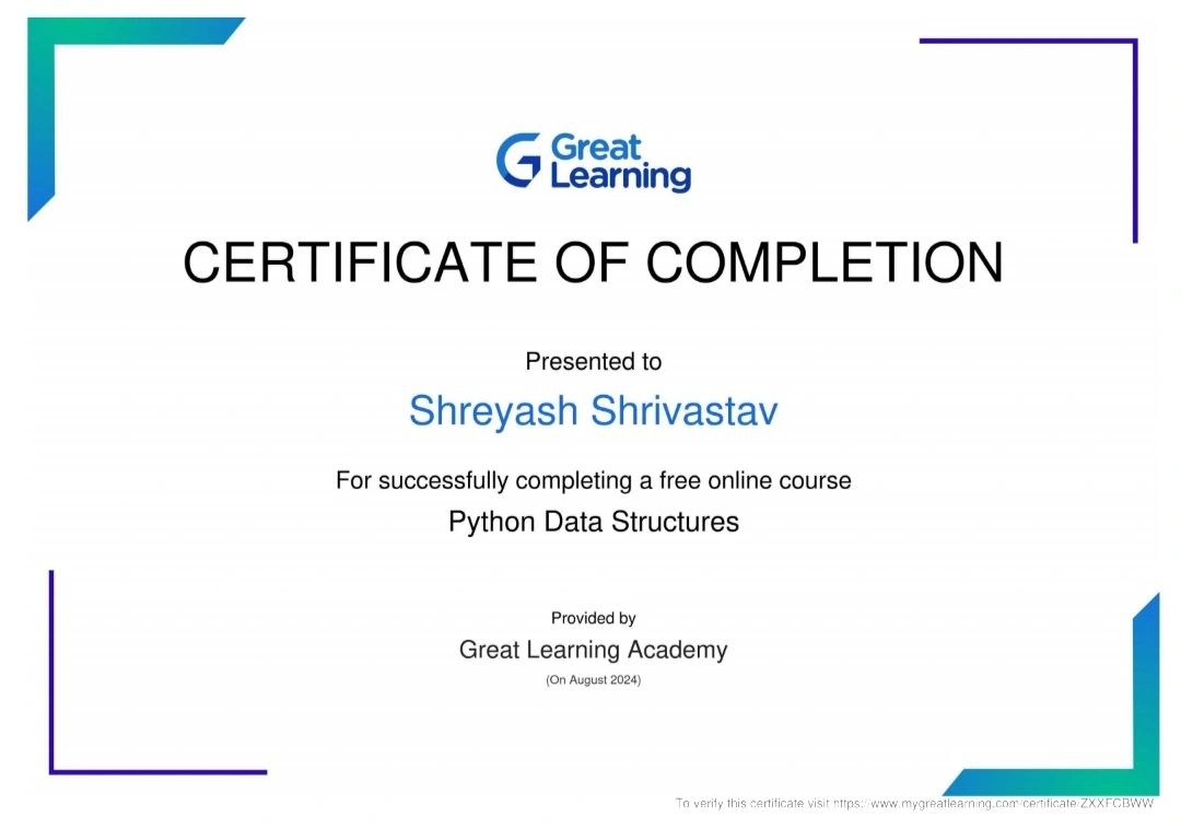 Shreyash Shrivastav on LinkedIn: #certificates #learning #coding # ... Shreyash Shrivastav on LinkedIn: #certificates #learning #coding # ...