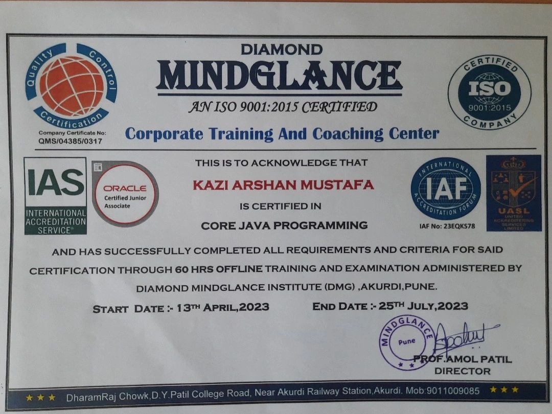 Arshan Mustafa Kazi on LinkedIn: #javaprogramming #learning # ... Arshan Mustafa Kazi on LinkedIn: #javaprogramming #learning # ...