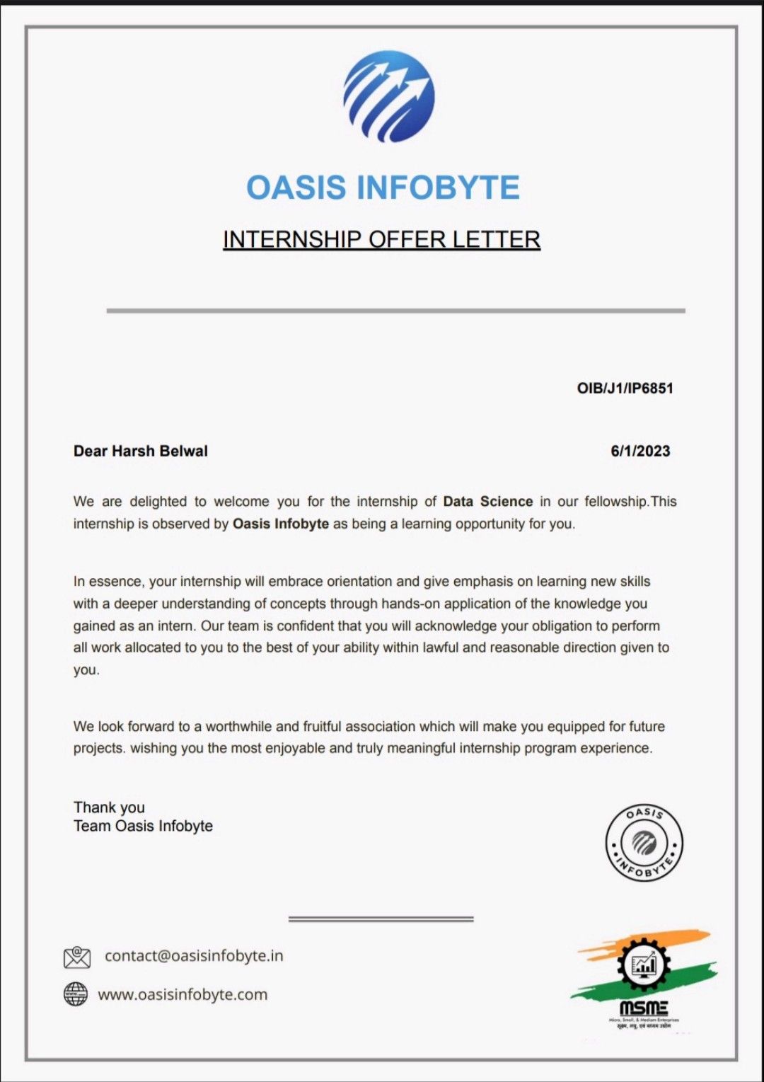Harsh Belwal on LinkedIn: #oasisinfobyte #oasisinfobyte #datascience # ... Harsh Belwal on LinkedIn: #oasisinfobyte #oasisinfobyte #datascience # ...
