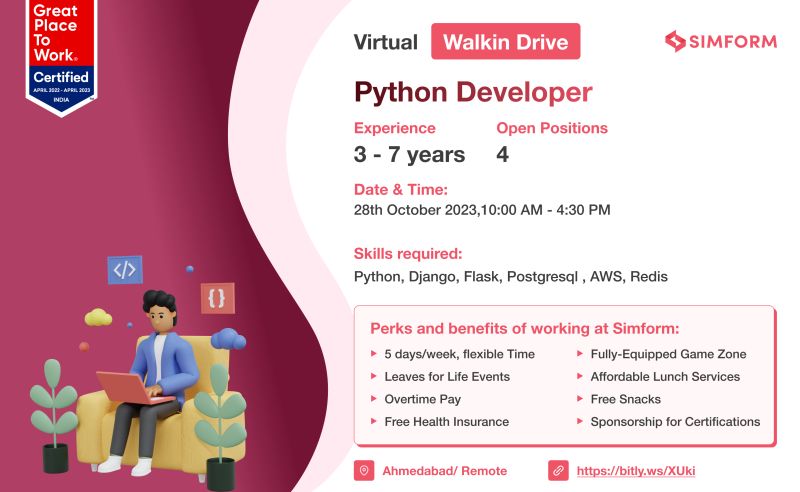 Akash Senta on LinkedIn: #hiring #jobs #python #developer Akash Senta on LinkedIn: #hiring #jobs #python #developer