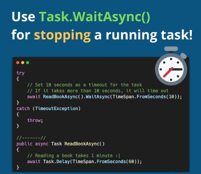 Avadhesh Sengar on LinkedIn: #asynchronous #tasktimeout #task #dotnet Avadhesh Sengar on LinkedIn: #asynchronous #tasktimeout #task #dotnet