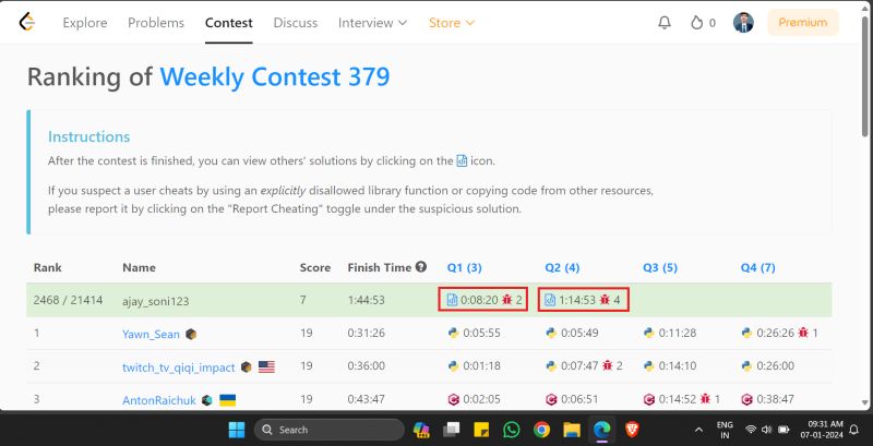 Ajay Soni on LinkedIn: #connection #leetcode #codingchallenge #contest ... Ajay Soni on LinkedIn: #connection #leetcode #codingchallenge #contest ...