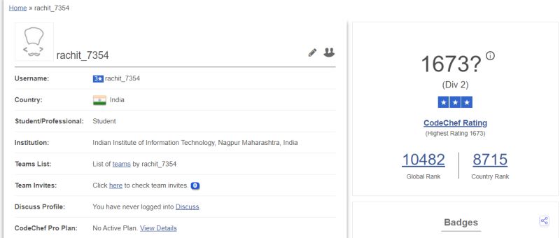 Rachit Chandil on LinkedIn: #codechef #coding #problemsolving #achievement Rachit Chandil on LinkedIn: #codechef #coding #problemsolving #achievement