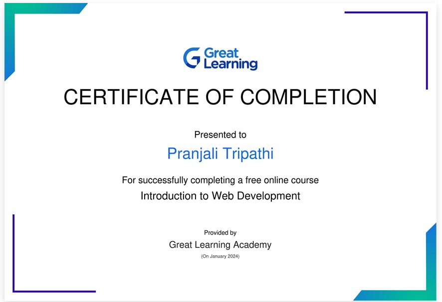 Pranjali Tripathi on LinkedIn: #webdevelopment #certificationcompleted Pranjali Tripathi on LinkedIn: #webdevelopment #certificationcompleted