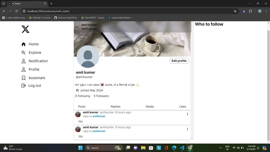 Amit yadav on LinkedIn: Built a full stack Twitter clone using the Next ... Amit yadav on LinkedIn: Built a full stack Twitter clone using the Next ...