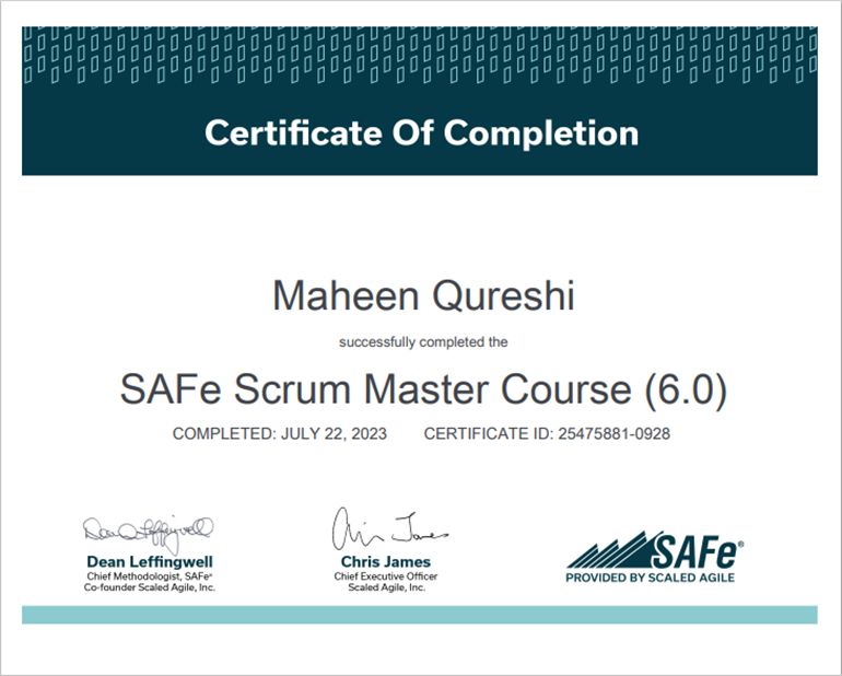 Maheen Qureshi - SAFe 6 Product Owner/Product Manager on LinkedIn ... Maheen Qureshi - SAFe 6 Product Owner/Product Manager on LinkedIn ...