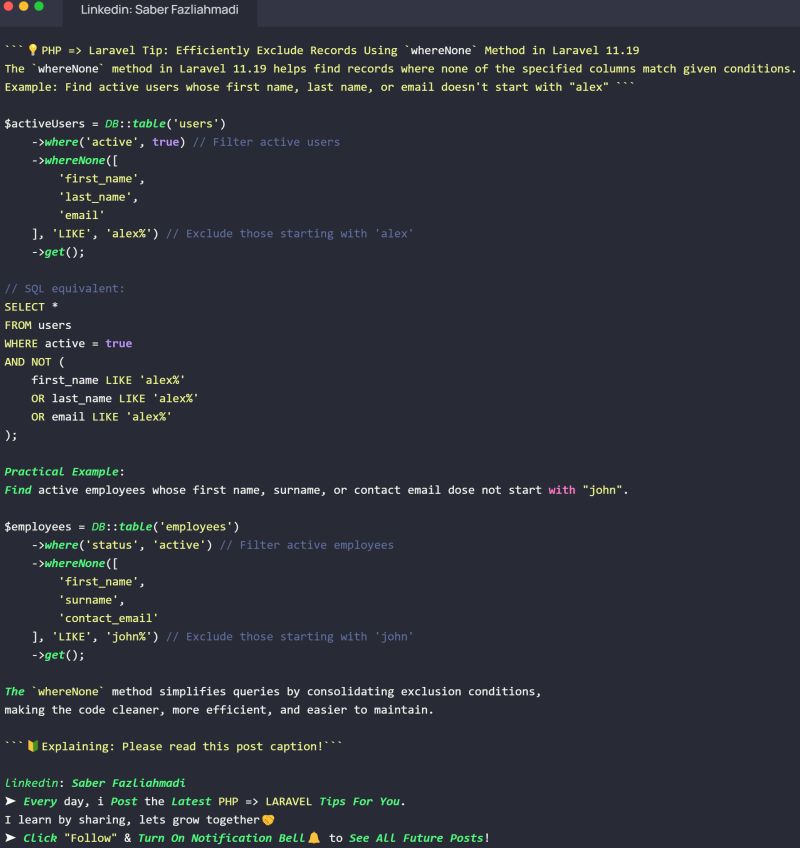 Saber Fazliahmadi on LinkedIn: #php #laravel #php #laravel #symfony # ... Saber Fazliahmadi on LinkedIn: #php #laravel #php #laravel #symfony # ...