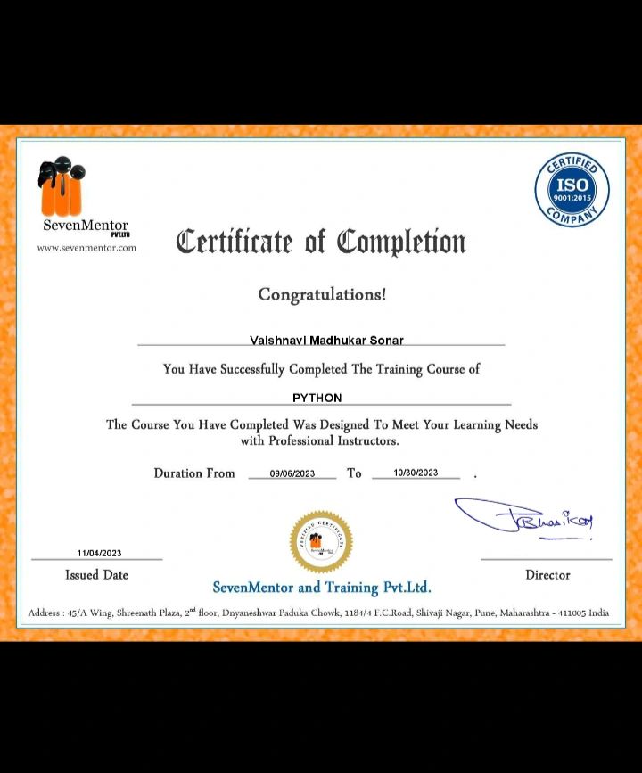 SevenMentor Pvt Ltd on LinkedIn: #python #pythonprogramming #programming SevenMentor Pvt Ltd on LinkedIn: #python #pythonprogramming #programming