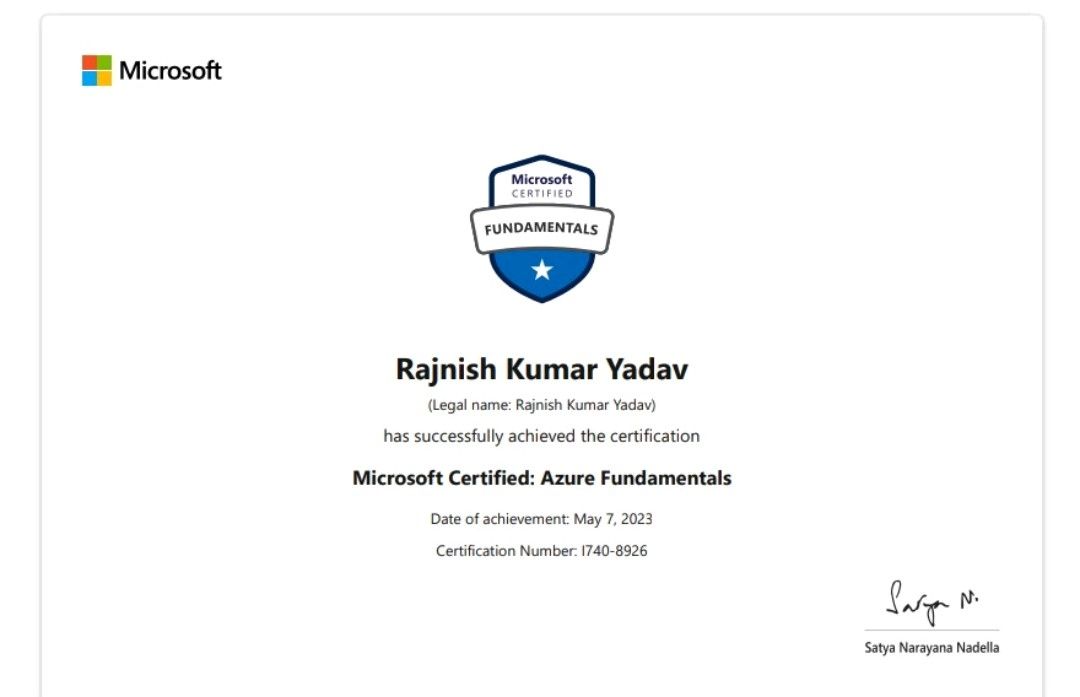 Rajnish Kumar Yadav on LinkedIn: #microsoft Rajnish Kumar Yadav on LinkedIn: #microsoft
