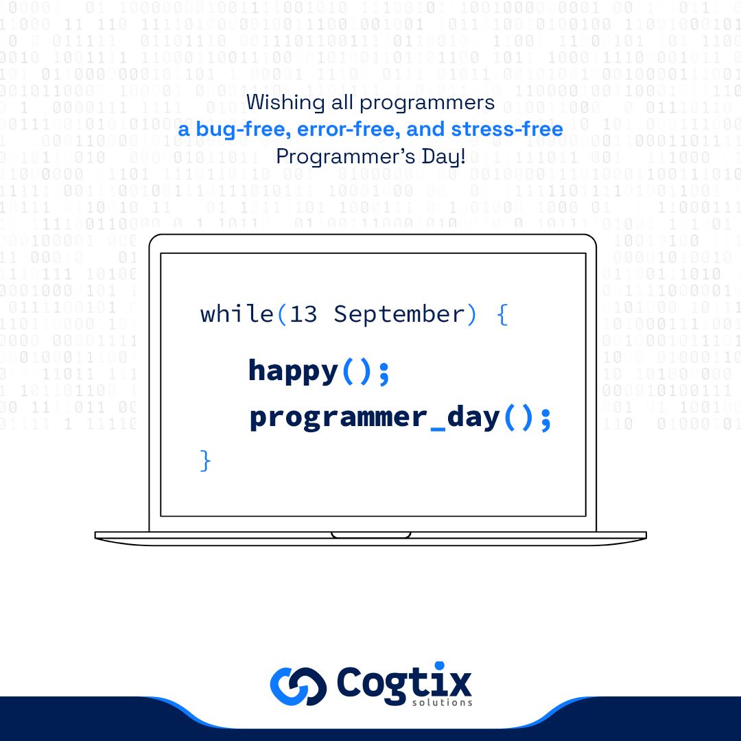 Cogtix on LinkedIn: #programmersday #devlife #cogtix #coding Cogtix on LinkedIn: #programmersday #devlife #cogtix #coding