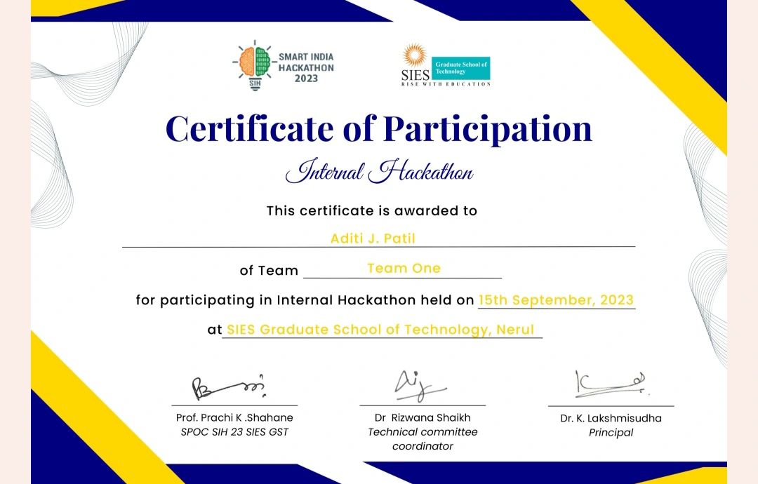 Aditi Patil on LinkedIn: #sih2023 Aditi Patil on LinkedIn: #sih2023